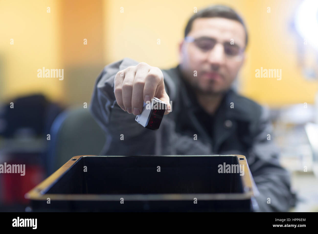 Hand holding sensoric device 30 35 years hi-res stock photography and ...
