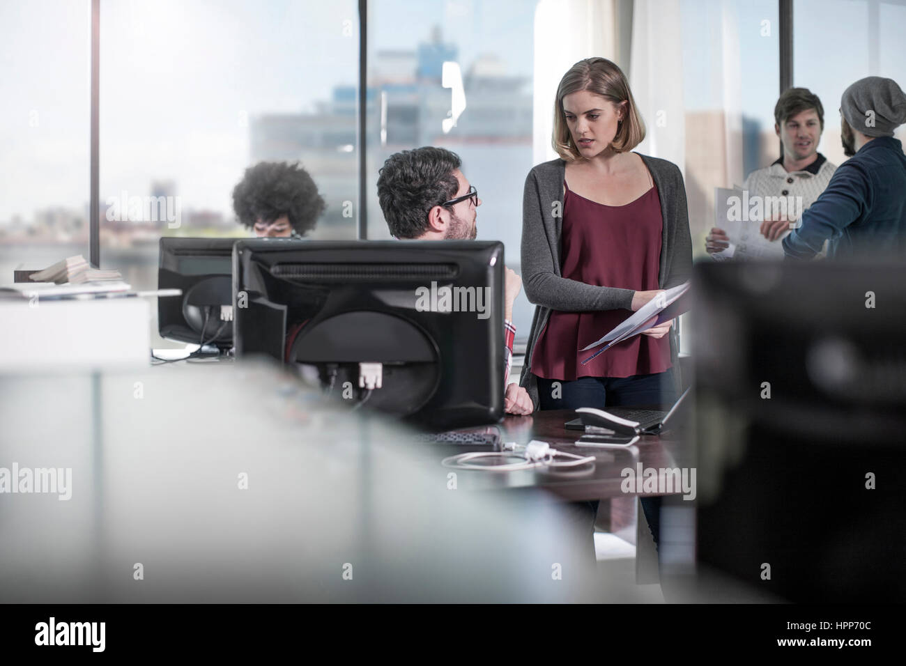 Talking five staff in hi-res stock photography and images - Alamy