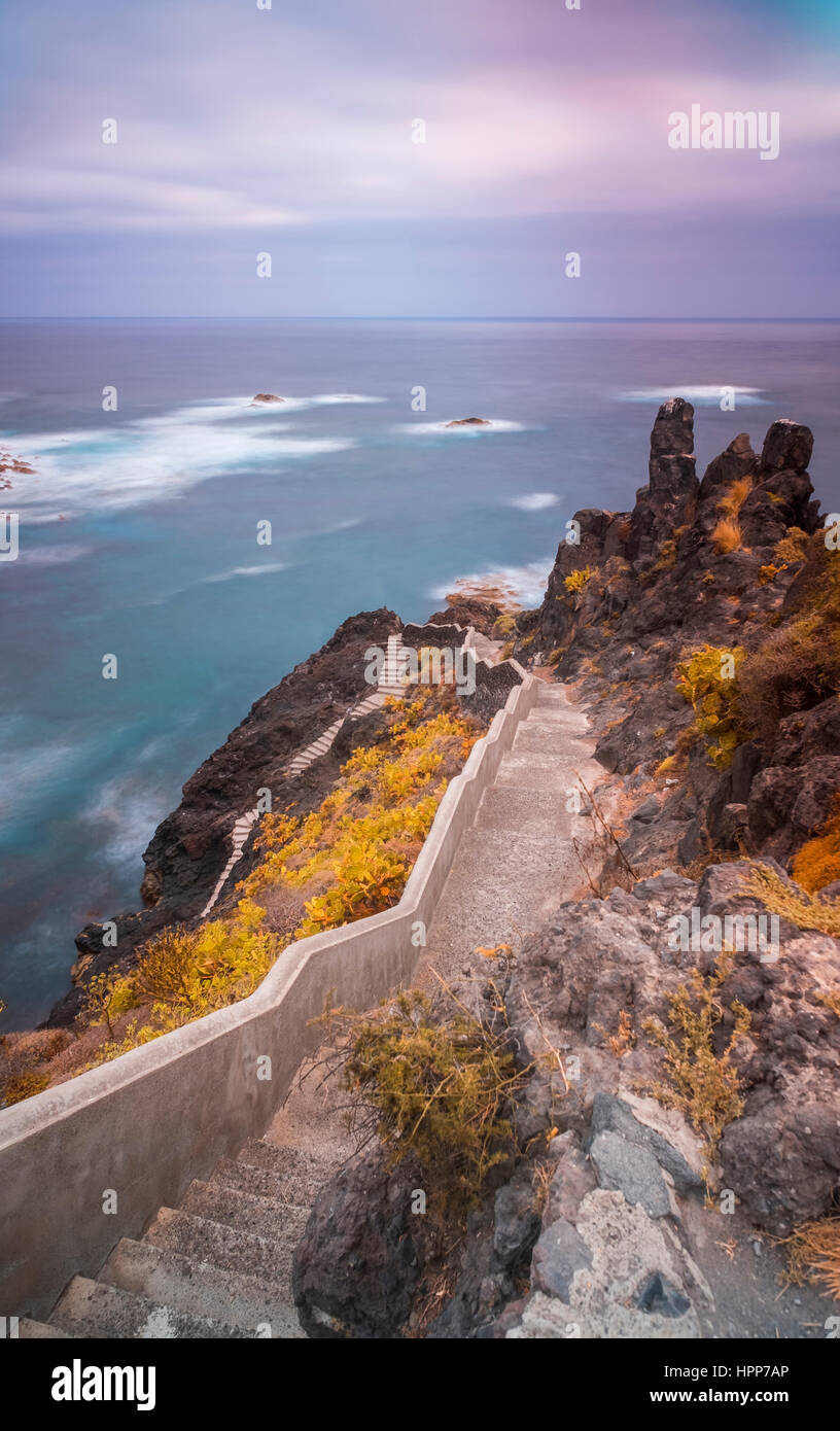 Staircase at steep coast hi-res stock photography and images - Alamy
