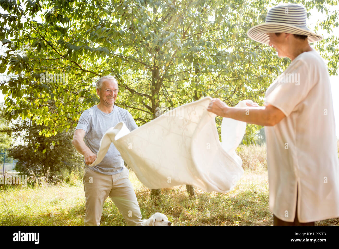 Spreading blanket hi-res stock photography and images - Alamy