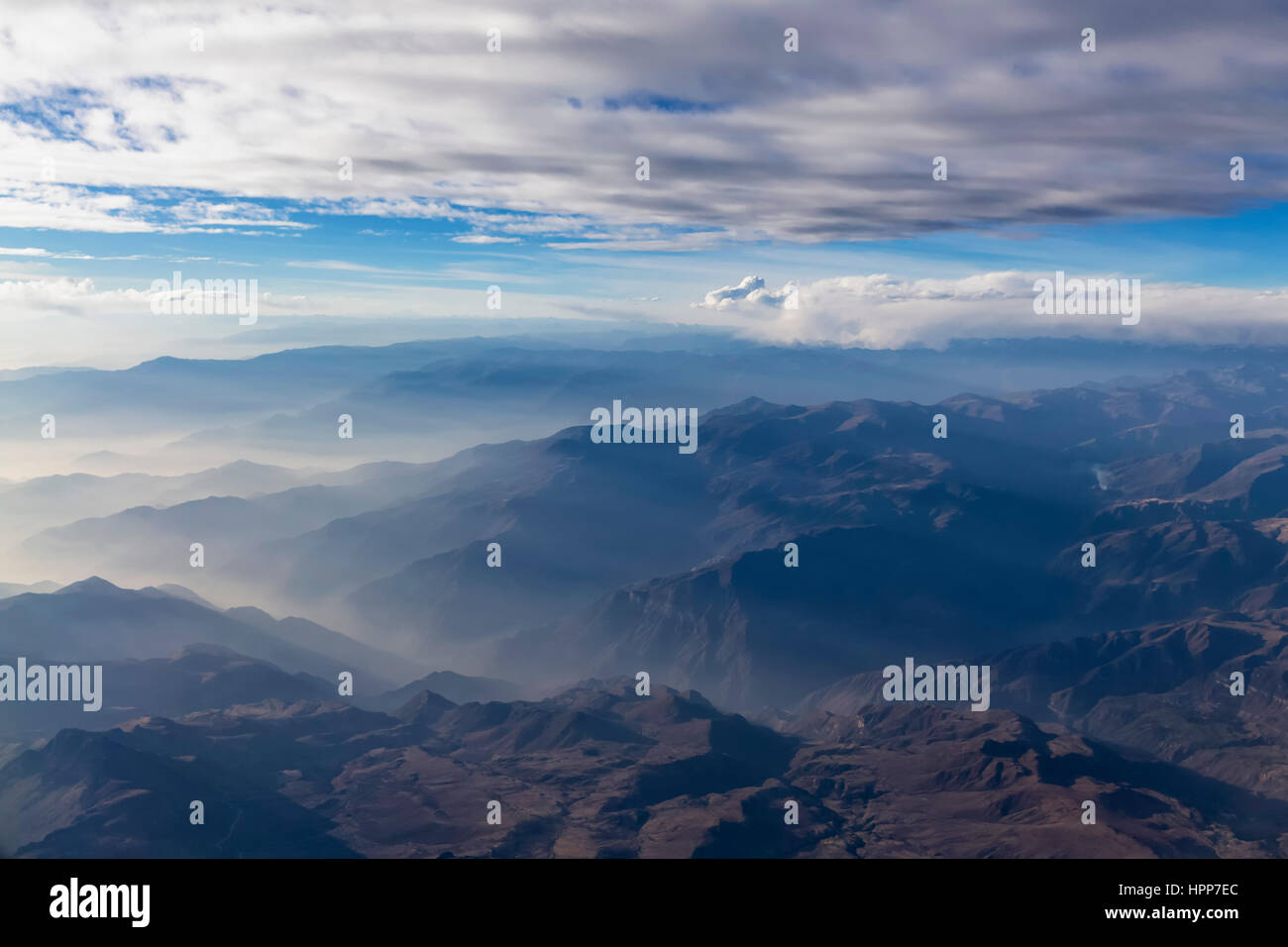 Peru, aerial view of the Andes Stock Photo - Alamy