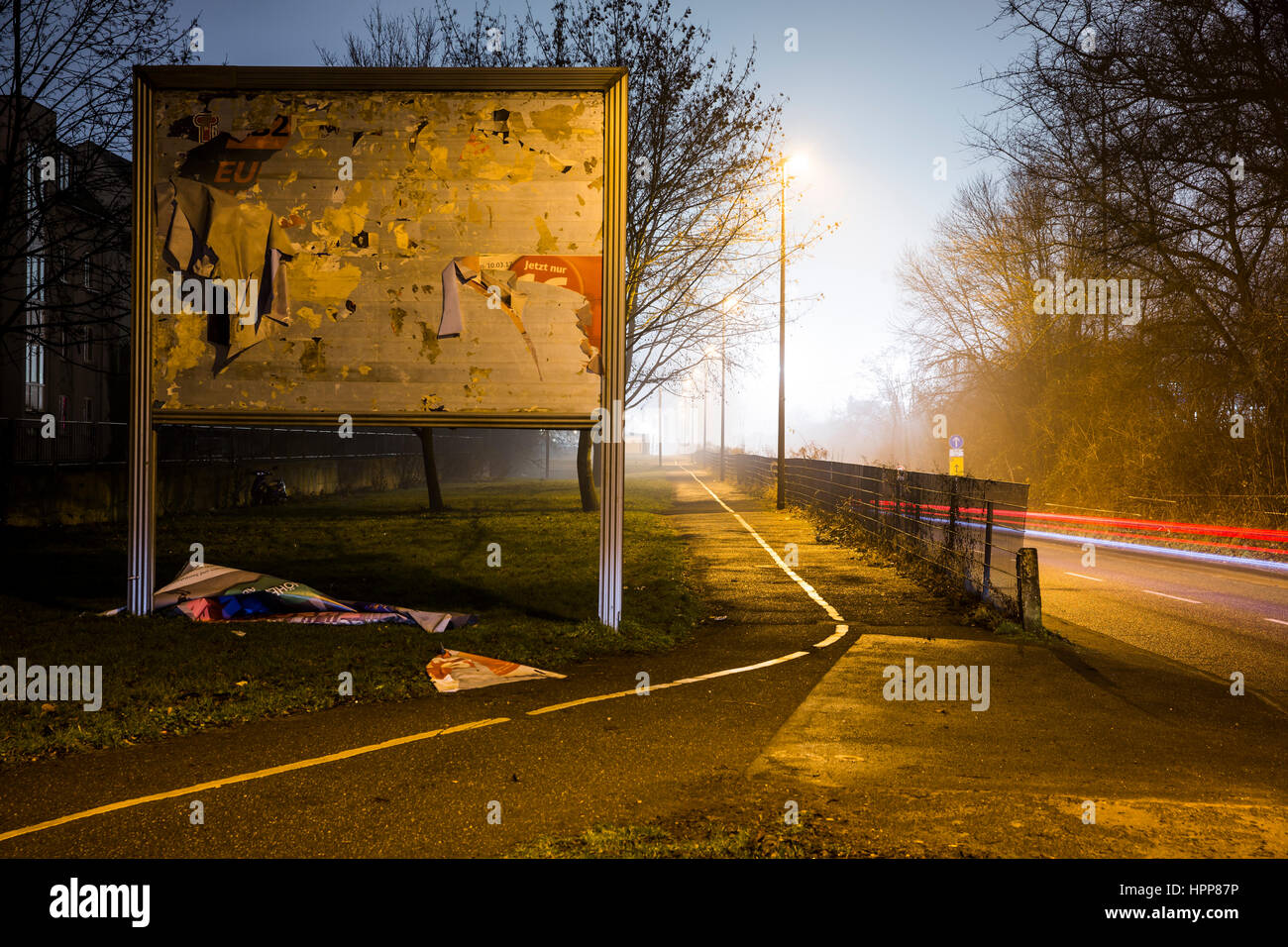 Destroyed road sign hi-res stock photography and images - Alamy