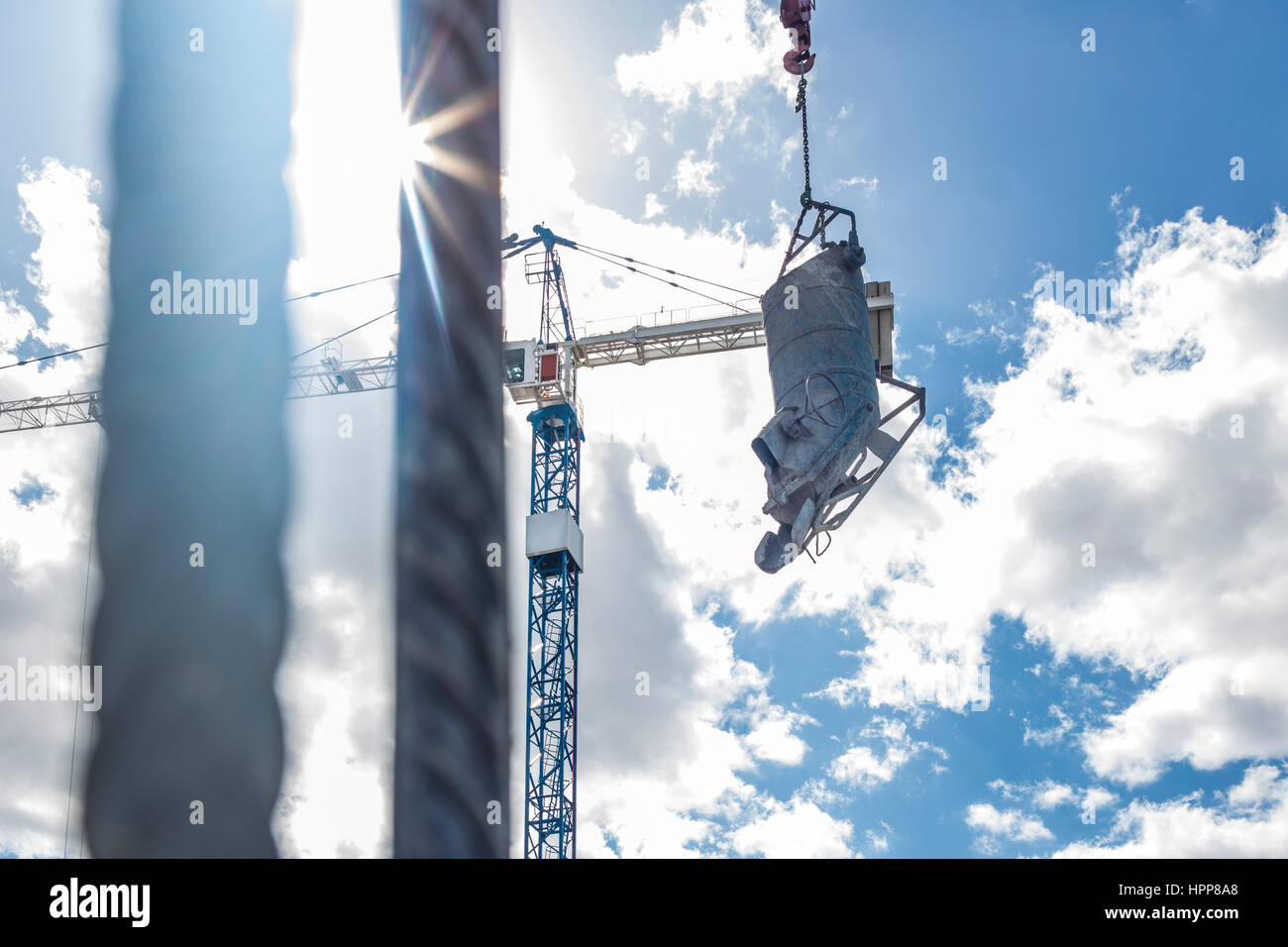 Crane on construction site Stock Photo - Alamy