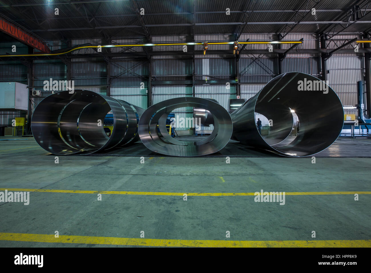 Large steel tanks being manufactured Stock Photo - Alamy