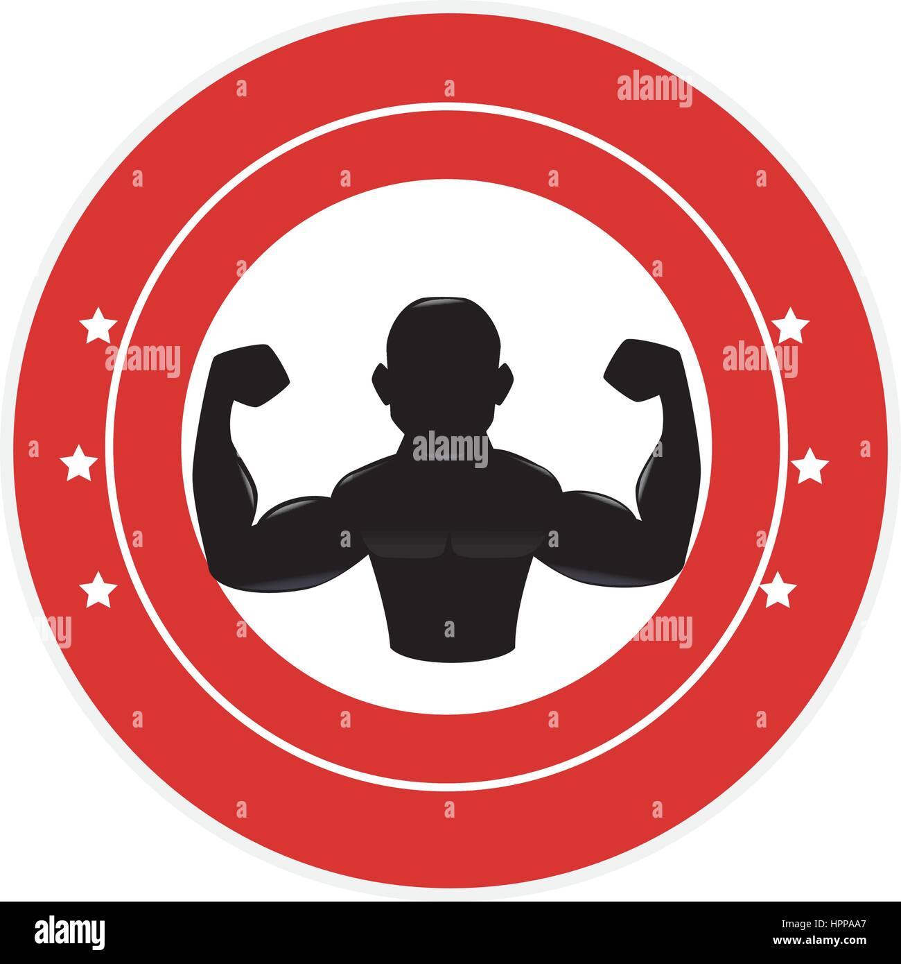 bodybuilder silhouette isolated icon Stock Vector Image & Art - Alamy