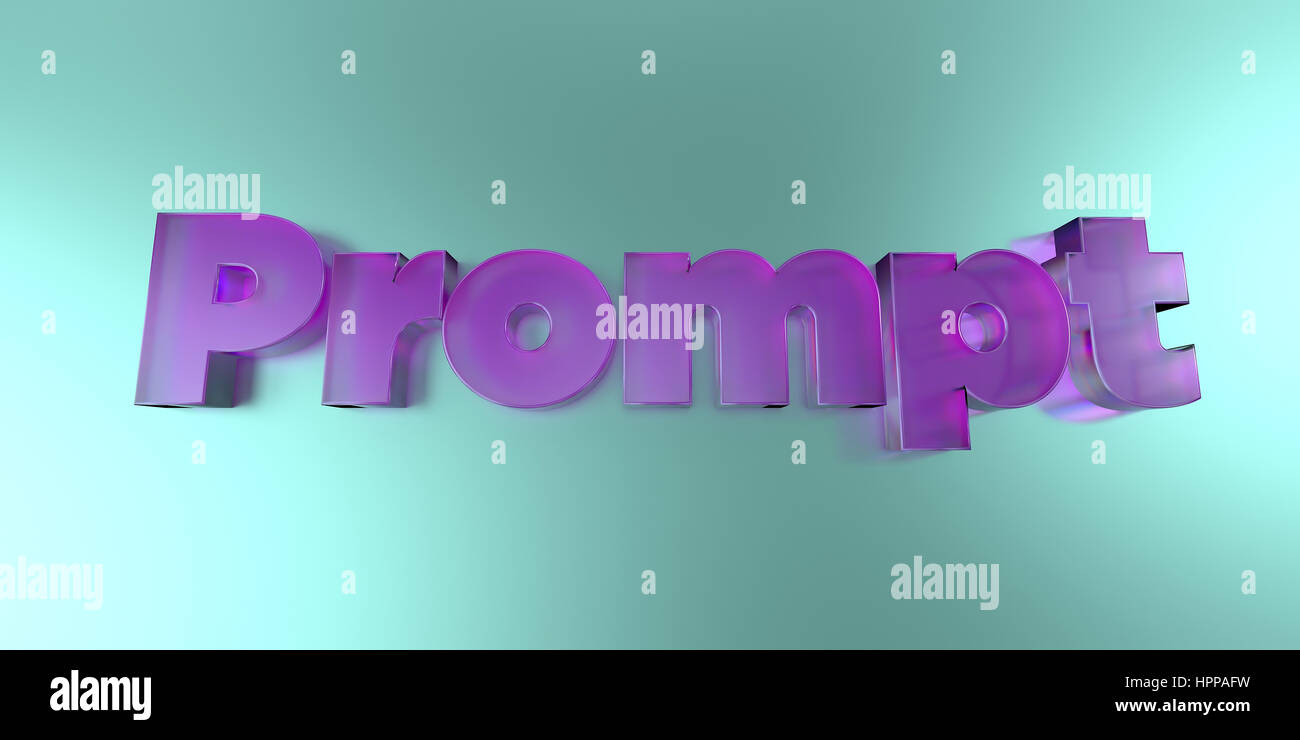 Prompt - colorful glass text on vibrant background - 3D rendered ...