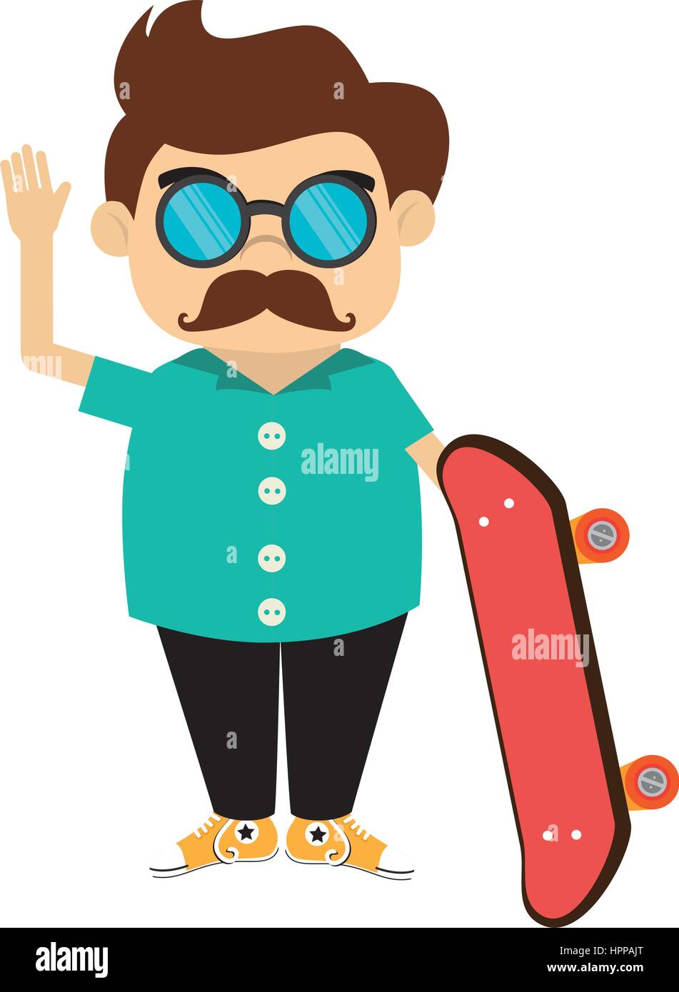 Man moustache avatar character Cut Out Stock Images & Pictures - Alamy