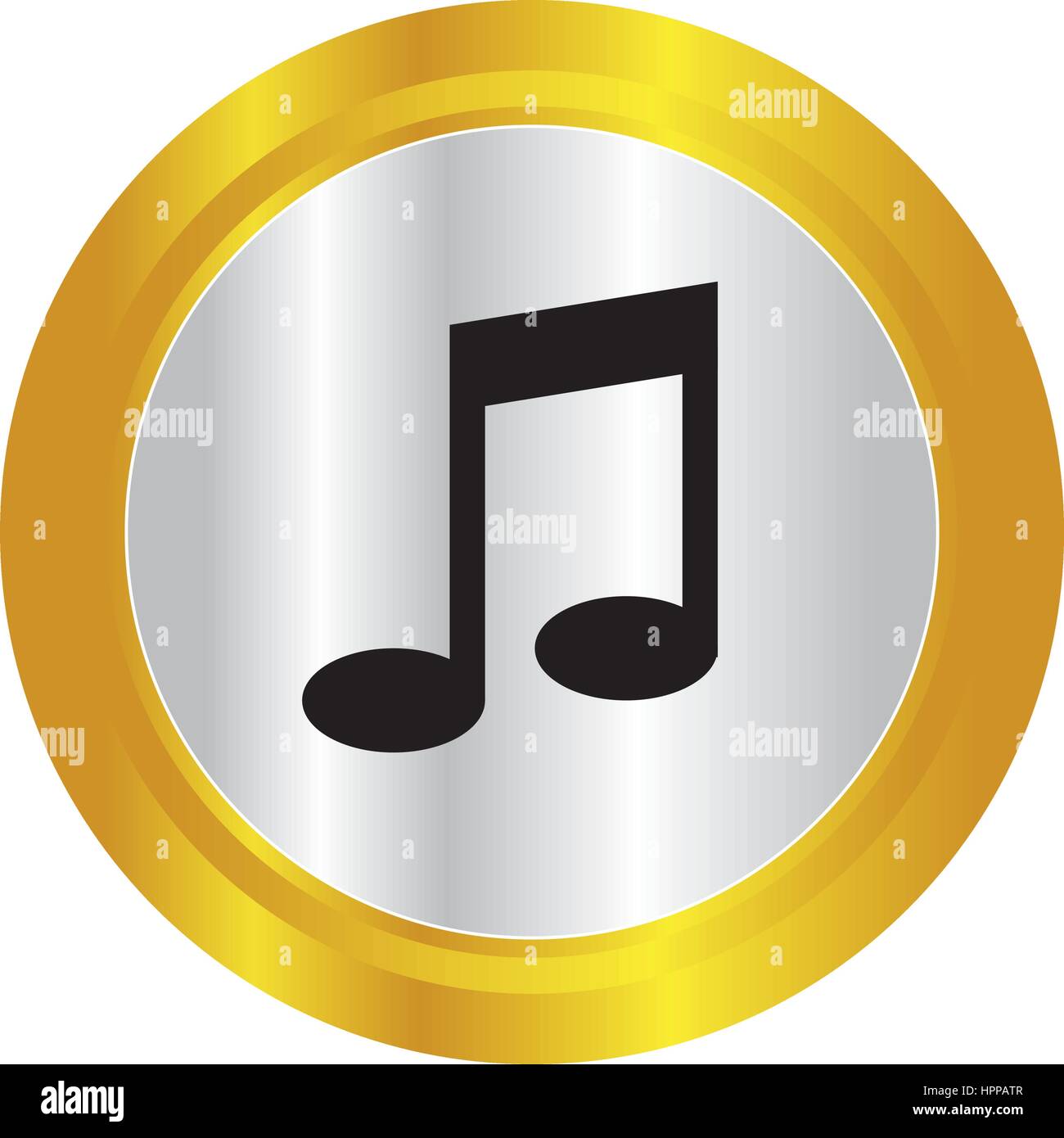 music note isolated icon Stock Vector Image & Art - Alamy