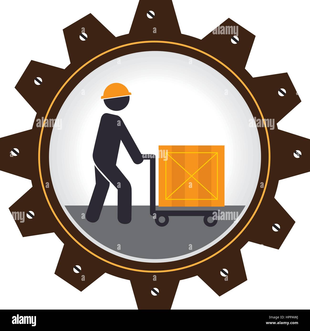 delivery worker service icon Stock Vector Image & Art - Alamy
