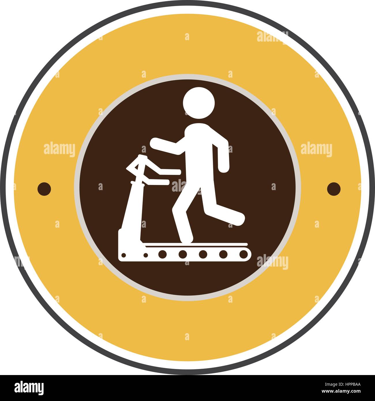 Walking machine gym icon hi-res stock photography and images - Alamy