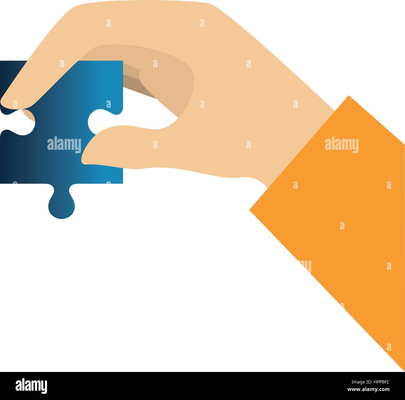 hands human with puzzle game pieces isolated icon Stock Vector Image ...