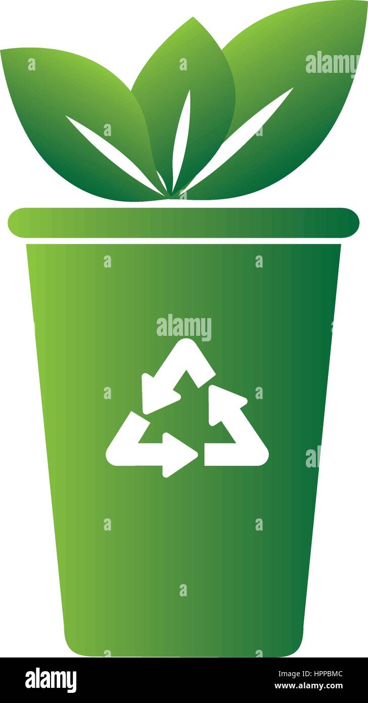 recycle bin ecology symbol icon Stock Vector Image & Art - Alamy