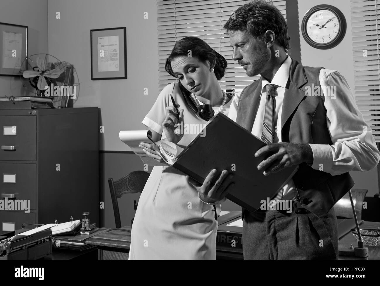 1950s young worker black and white hi-res stock photography and images ...