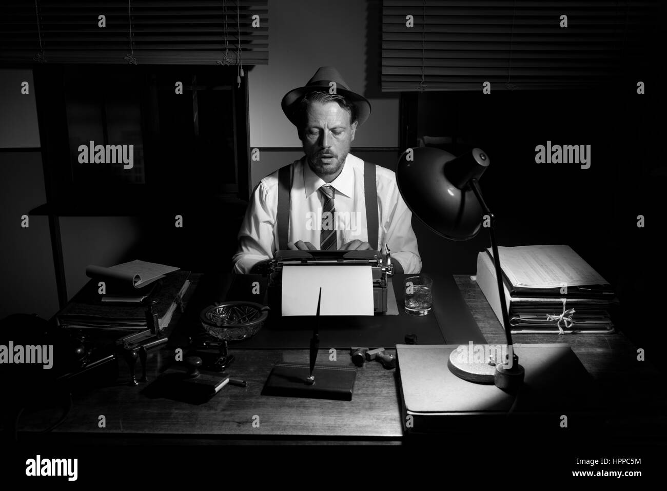 1960's office typing hi-res stock photography and images - Alamy