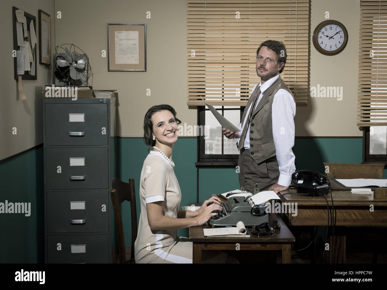 Secretary typing hi-res stock photography and images - Alamy