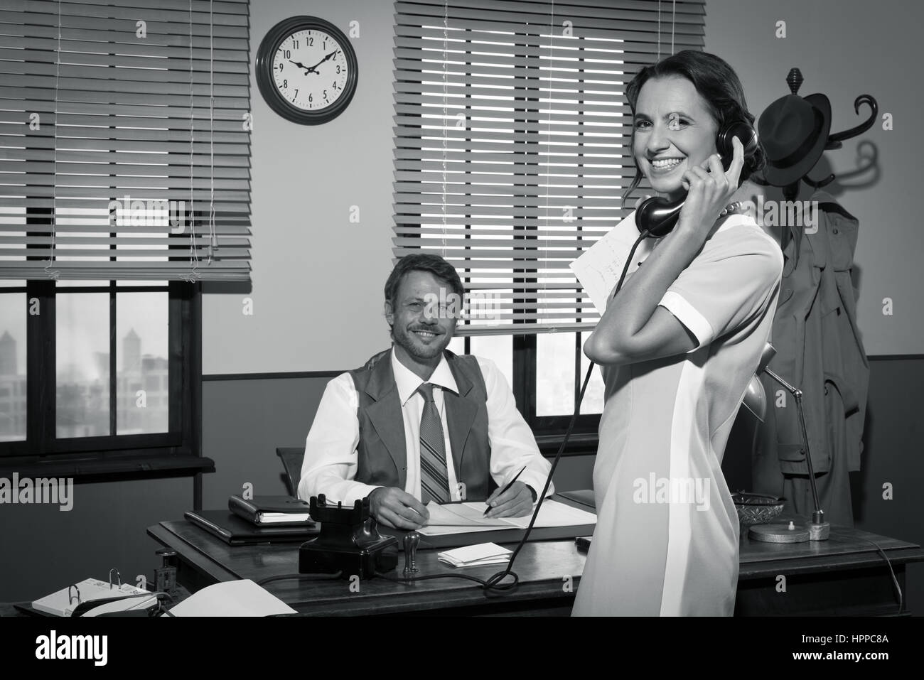 1950s secretary hi-res stock photography and images - Alamy