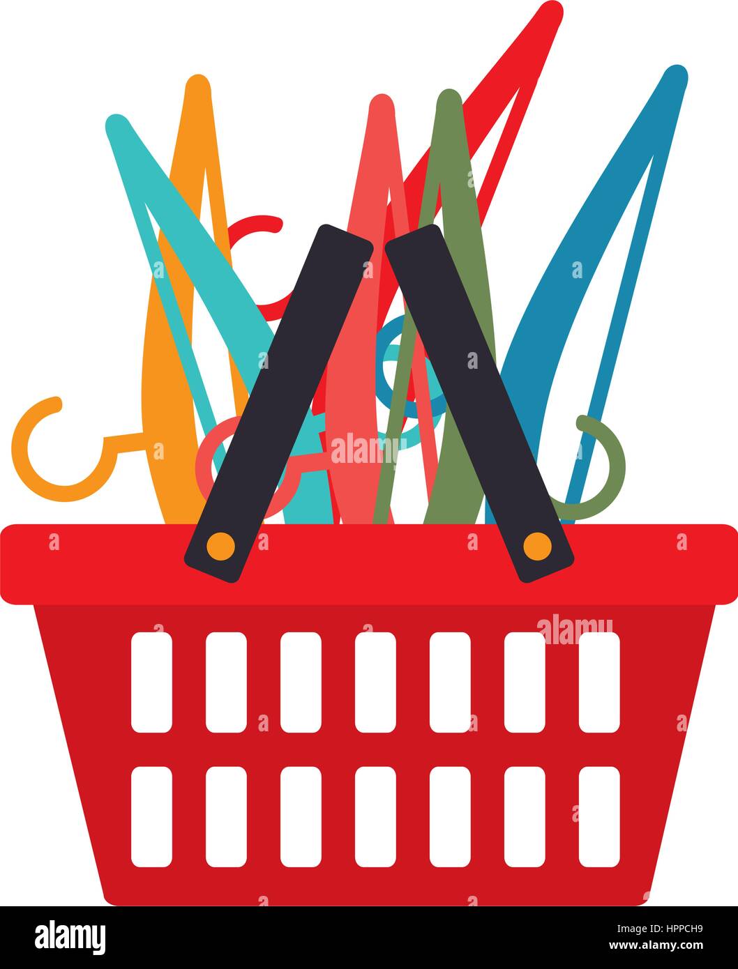 basket shopping commercial icon Stock Vector Image & Art - Alamy