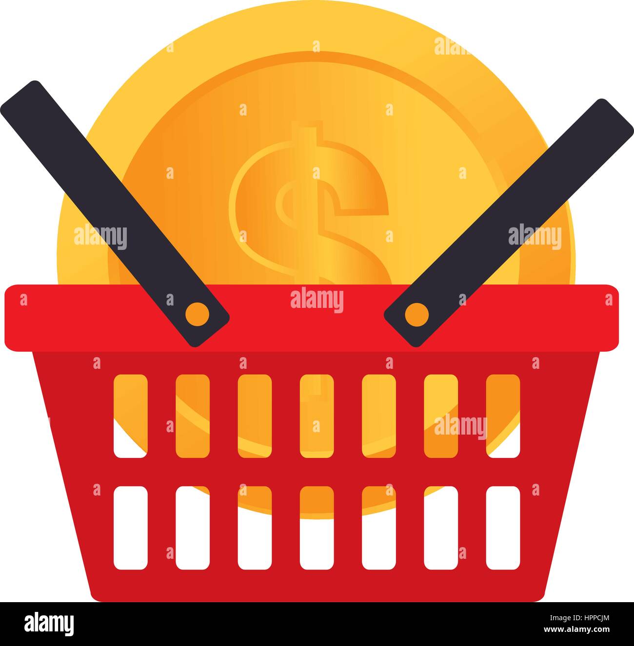 basket shopping commercial icon Stock Vector Image & Art - Alamy