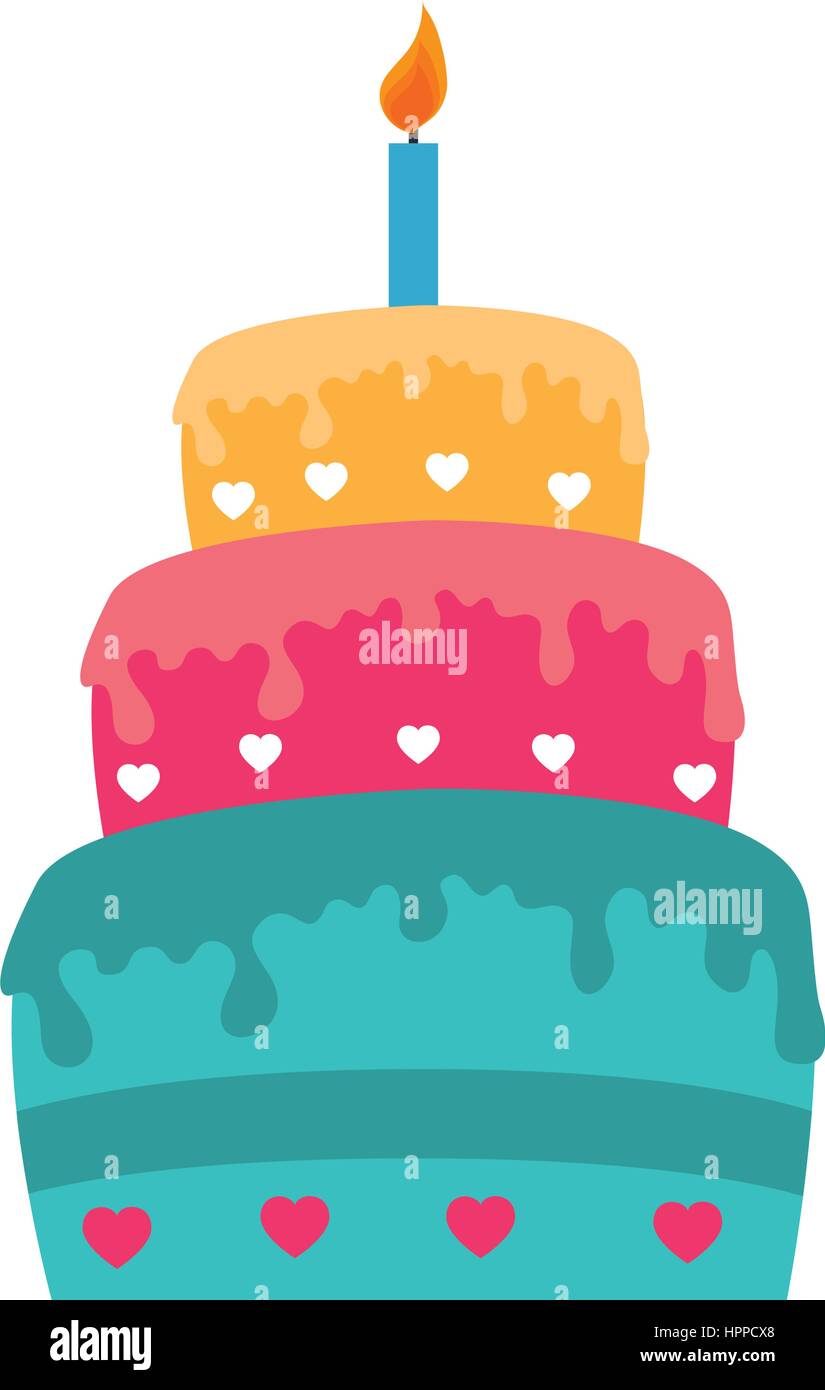 sweet cake celebration icon Stock Vector Image & Art - Alamy