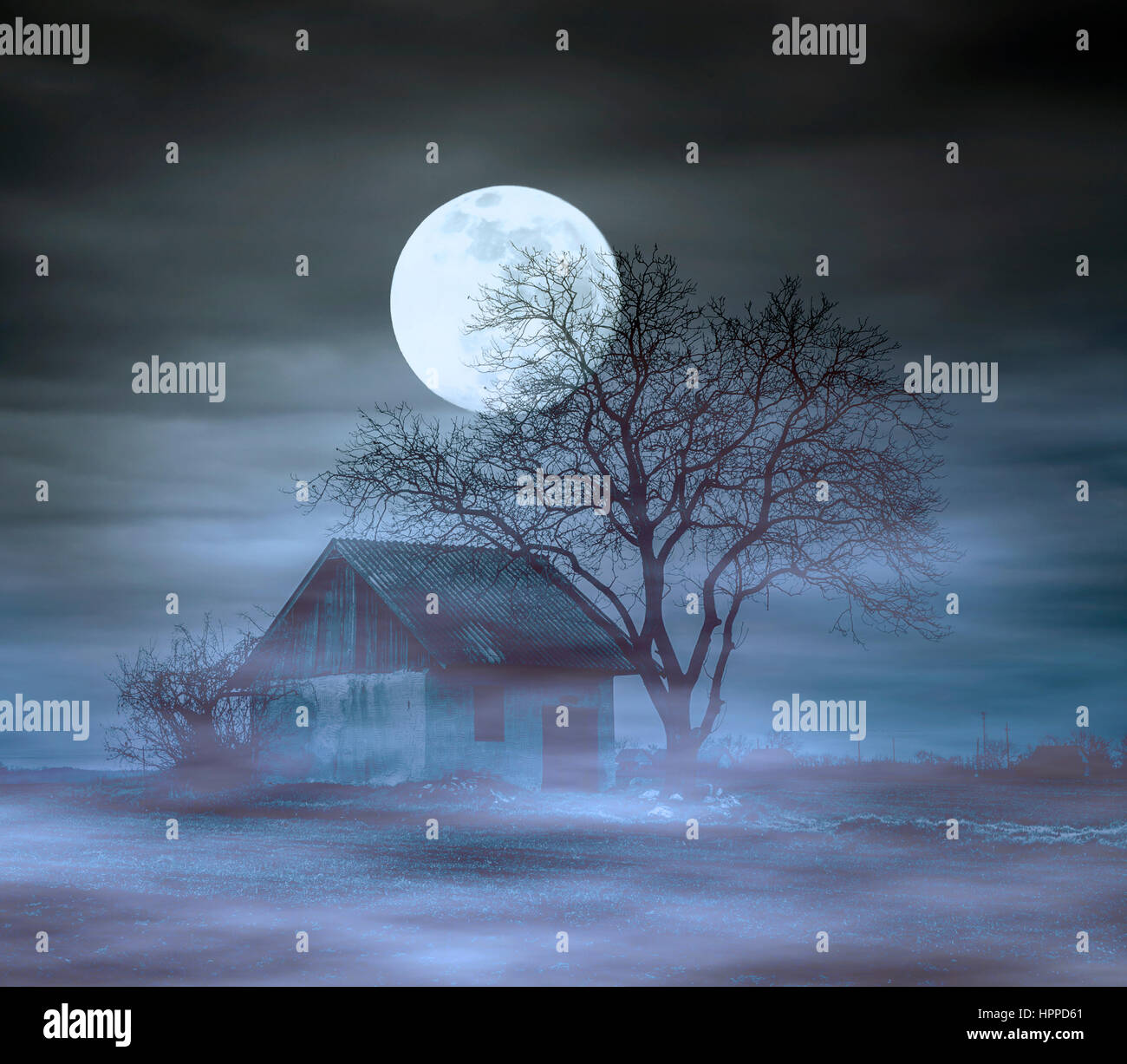 Old spooky abandoned ghost house Stock Photo - Alamy