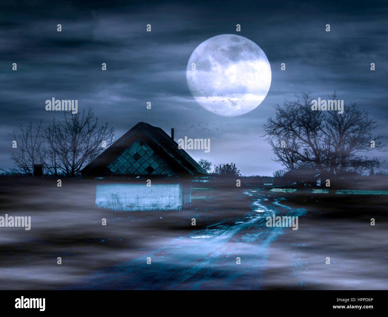 Old spooky abandoned ghost house Stock Photo - Alamy