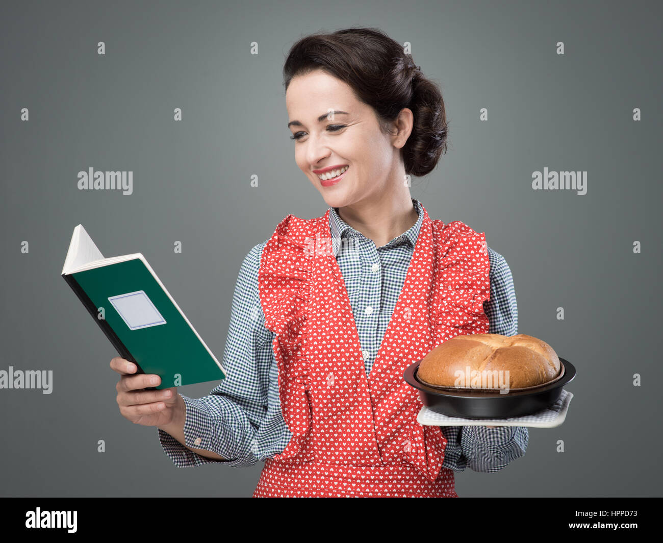 Retro lady cake hi-res stock photography and images - Alamy