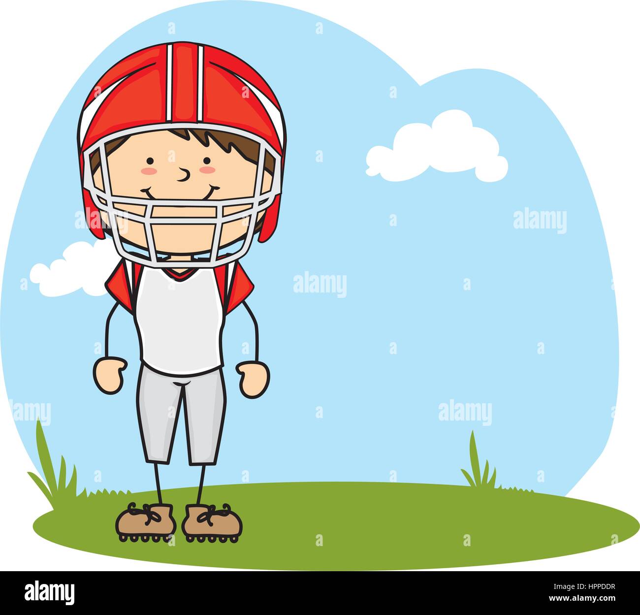 cute boy avatar character football player Stock Vector Image & Art - Alamy