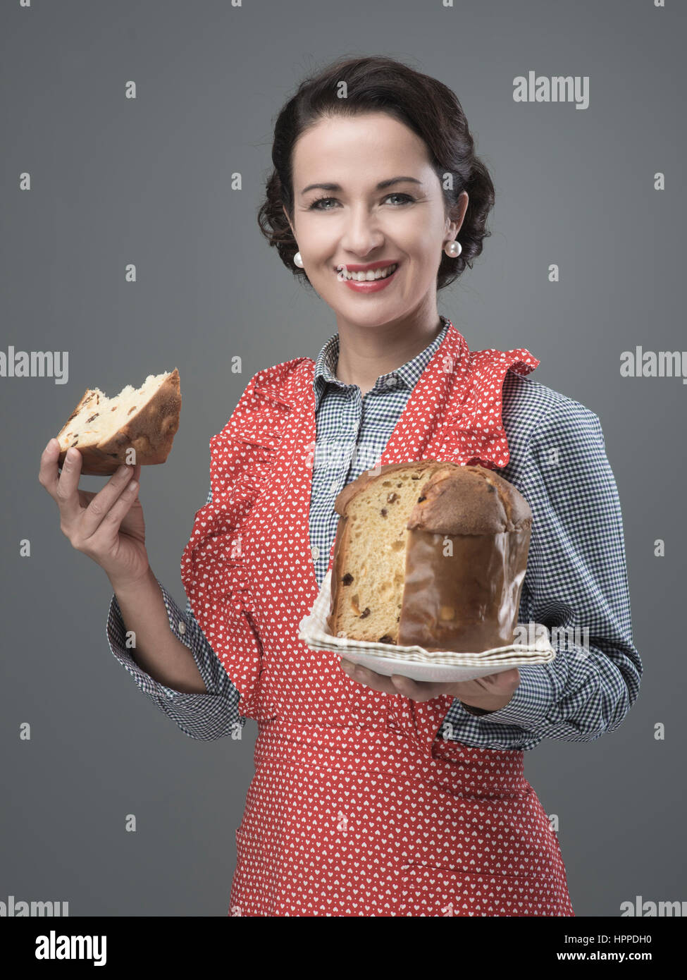 Woman eating cake 1950s hi-res stock photography and images - Alamy