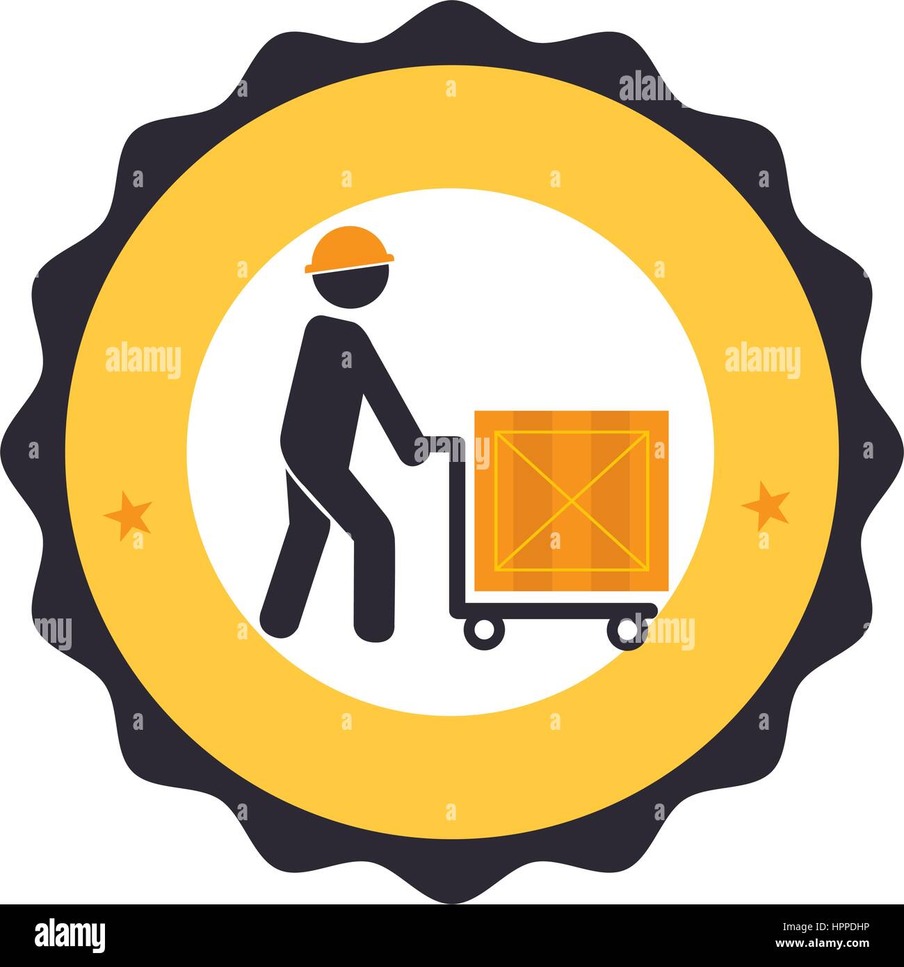 delivery worker service icon Stock Vector Image & Art - Alamy