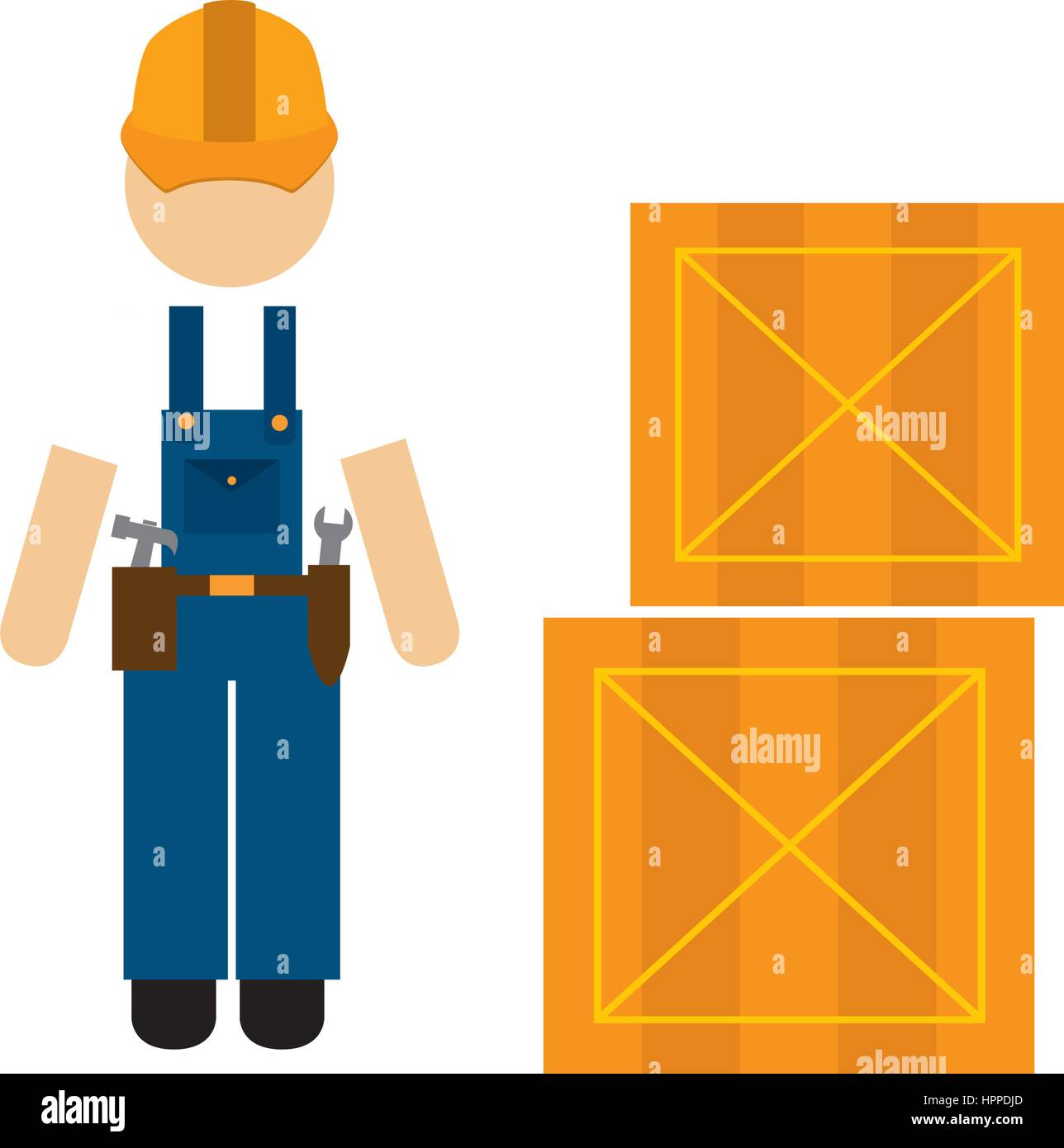 delivery worker service icon Stock Vector Image & Art - Alamy