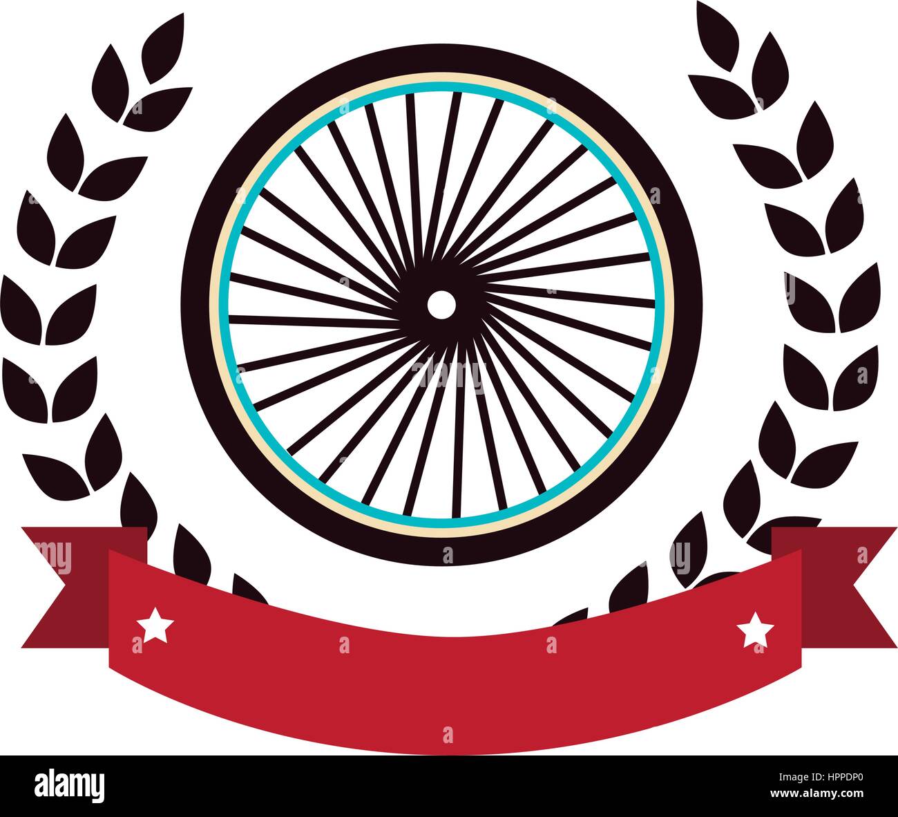 bicycle wheel emblem icon Stock Vector Image & Art - Alamy