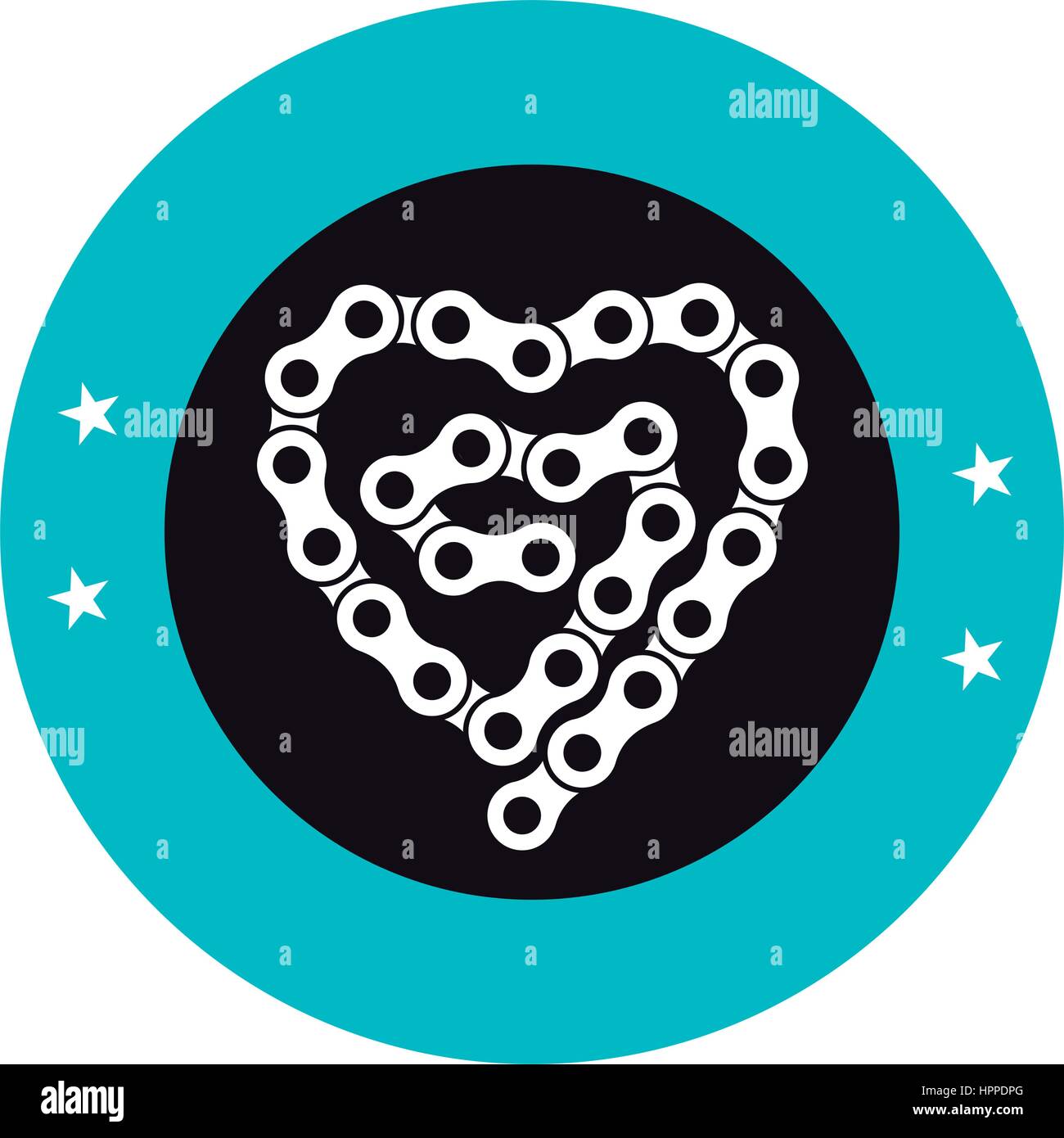 bicycle chain emblem icon Stock Vector Image & Art - Alamy