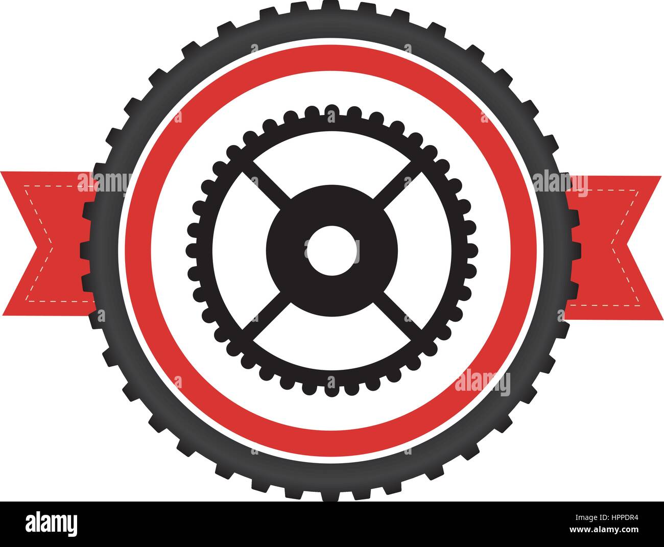 bicycle gears emblem icon Stock Vector Image & Art - Alamy