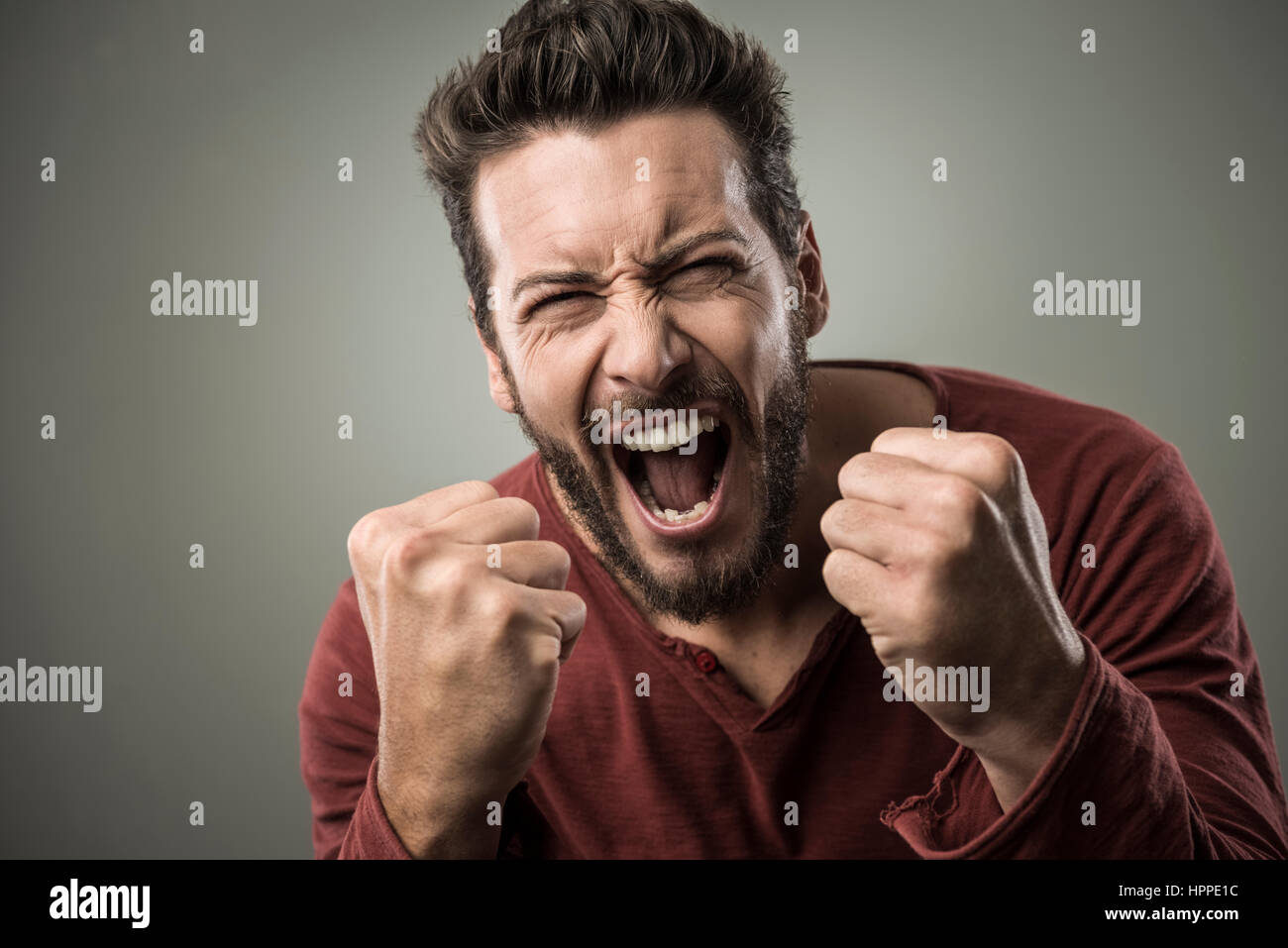 Man shouting out loud hi-res stock photography and images - Alamy