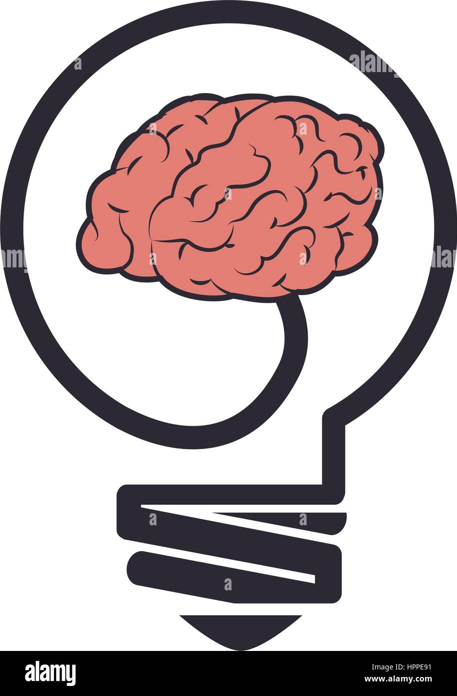brain storm with bulb Stock Vector Image & Art - Alamy