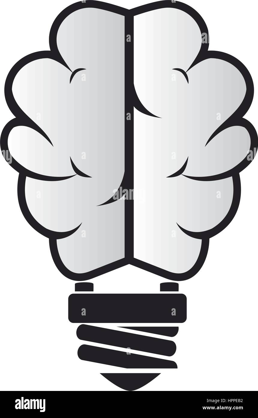 brain storm with bulb Stock Vector Image & Art - Alamy
