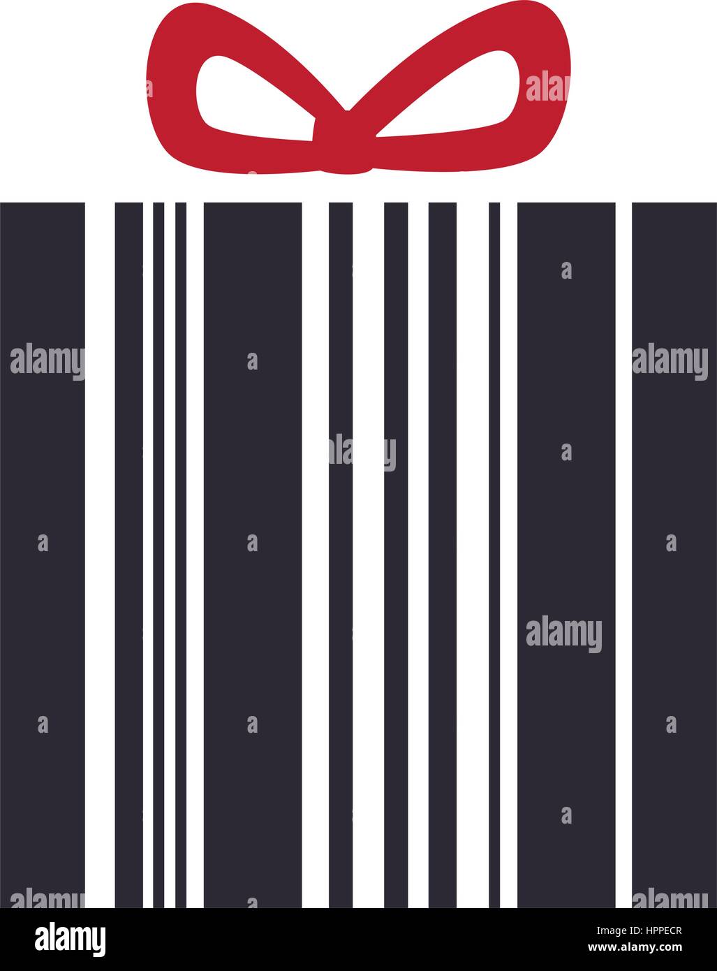 giftbox present with barcode isolated icon Stock Vector Image & Art - Alamy