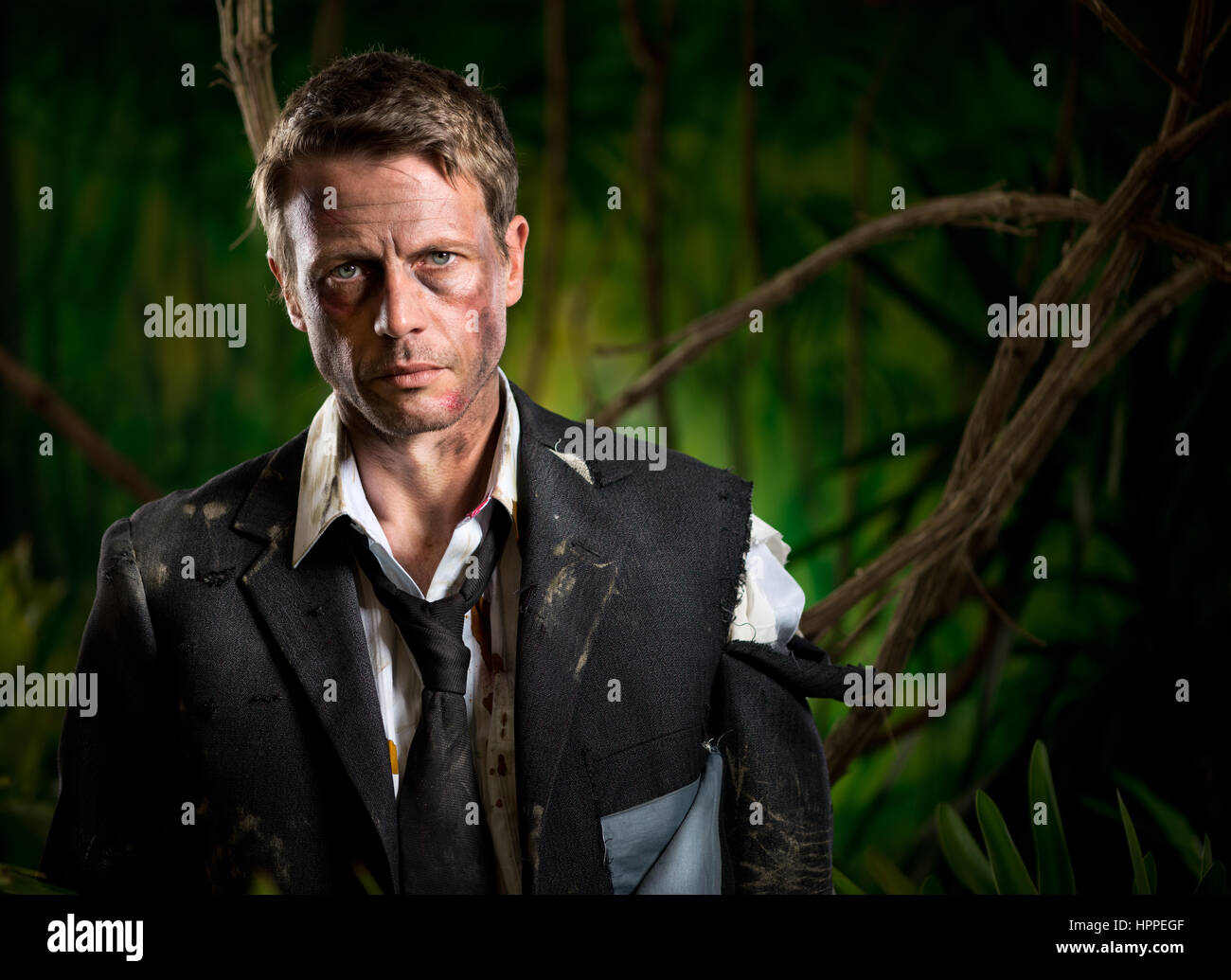 Lost scared businessman in hi-res stock photography and images - Alamy