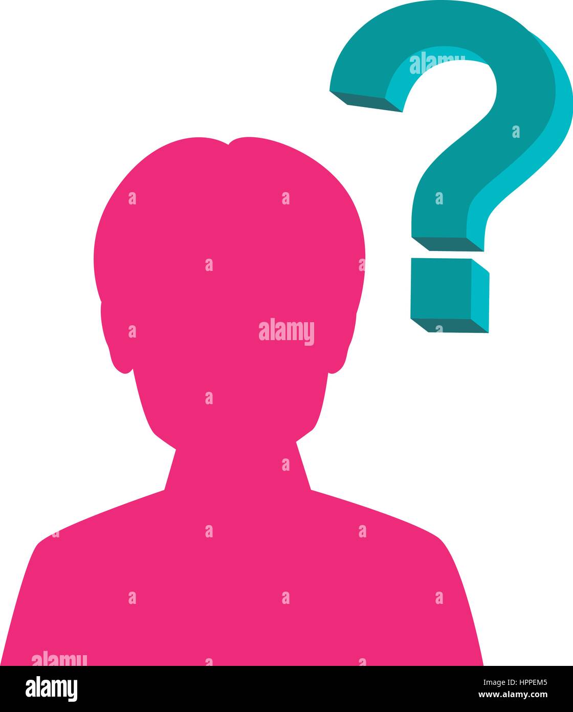 person silhouette with question mark Stock Vector Image & Art - Alamy