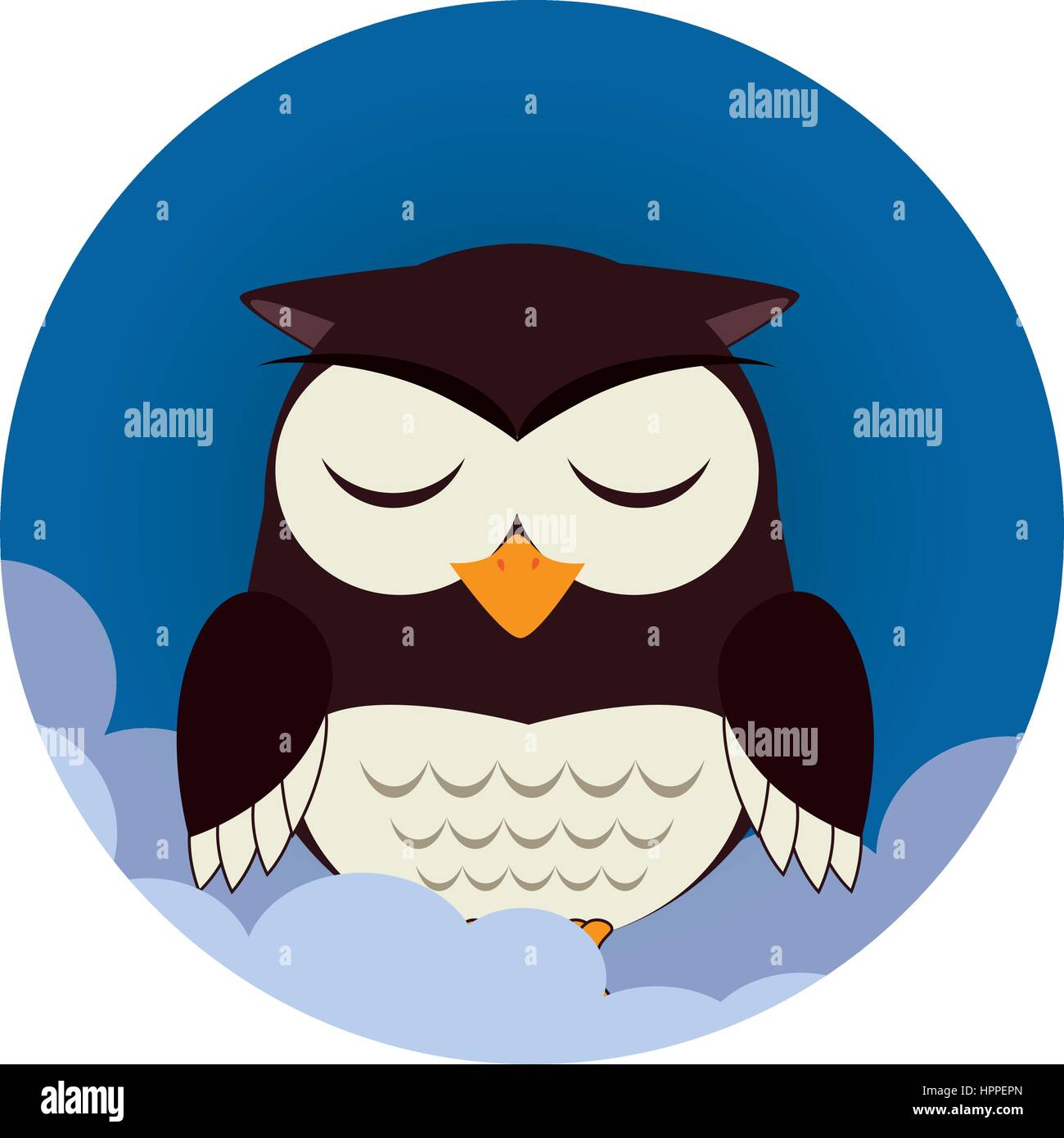owl sleep character icon Stock Vector Image & Art - Alamy
