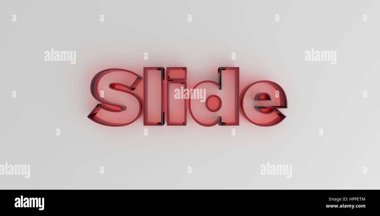 Slide red glass text hi-res stock photography and images - Alamy