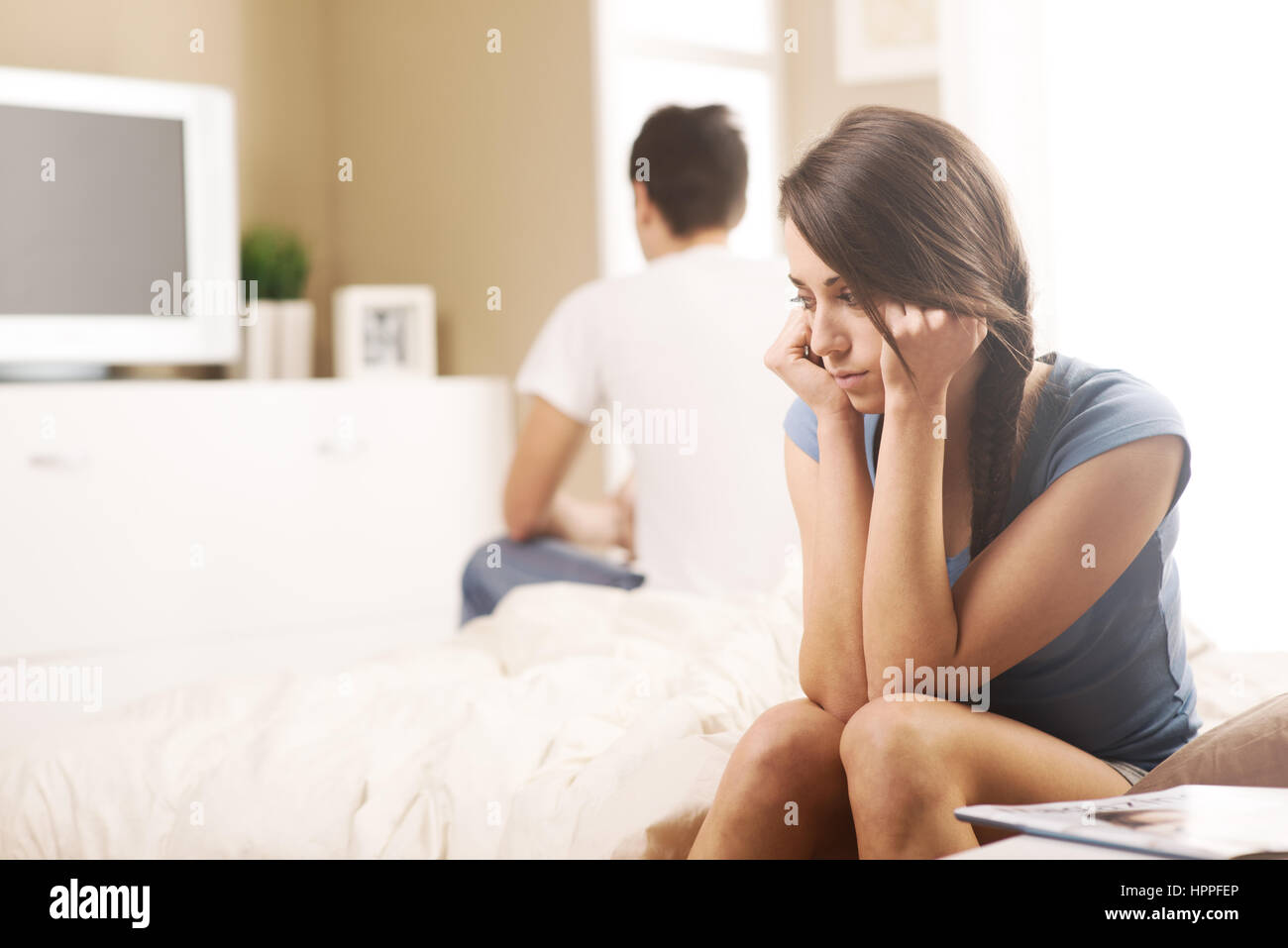 Relationship Difficulties: Young couple having problems Stock Photo - Alamy