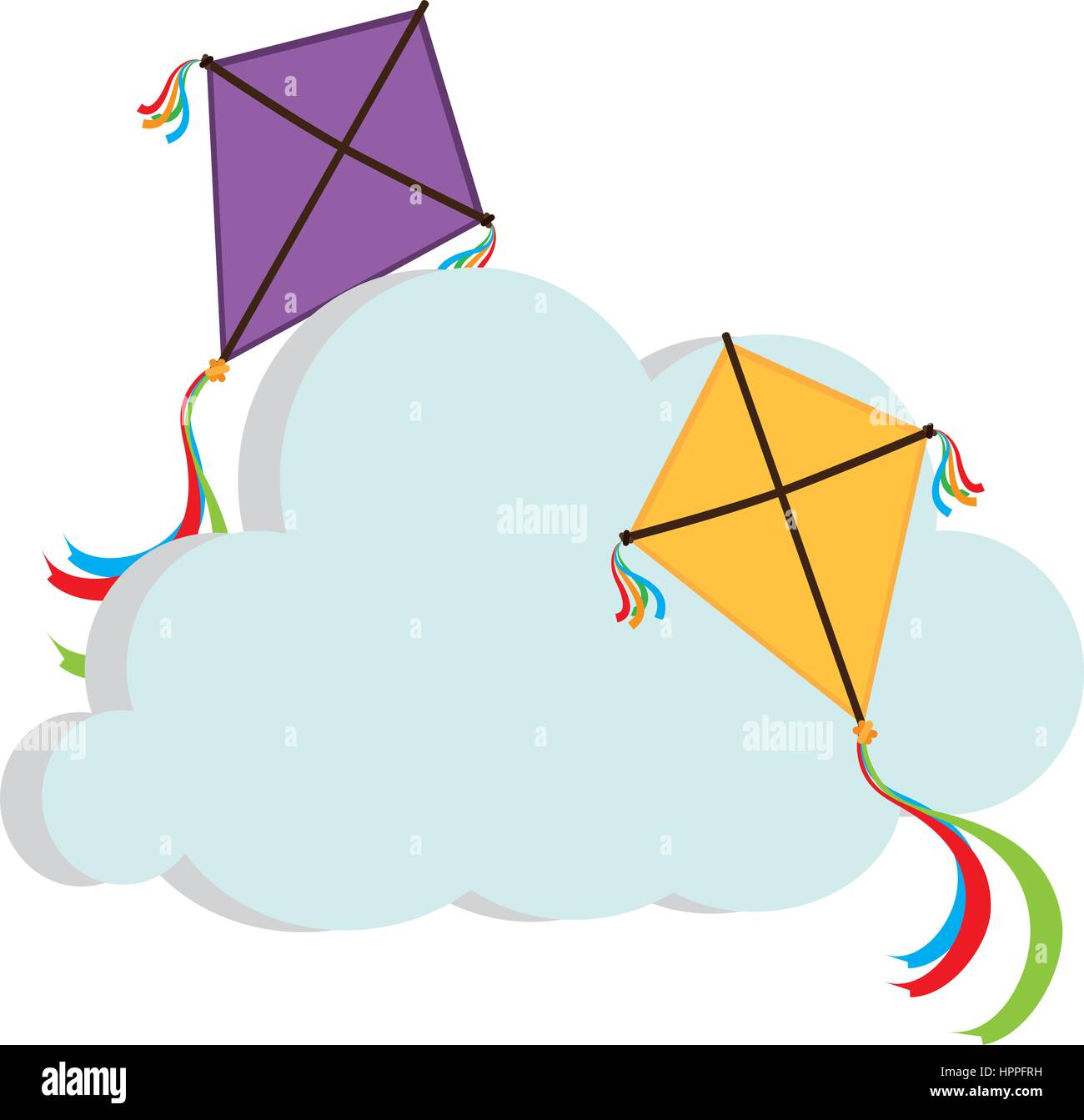 cute kite flying icon Stock Vector Image & Art - Alamy