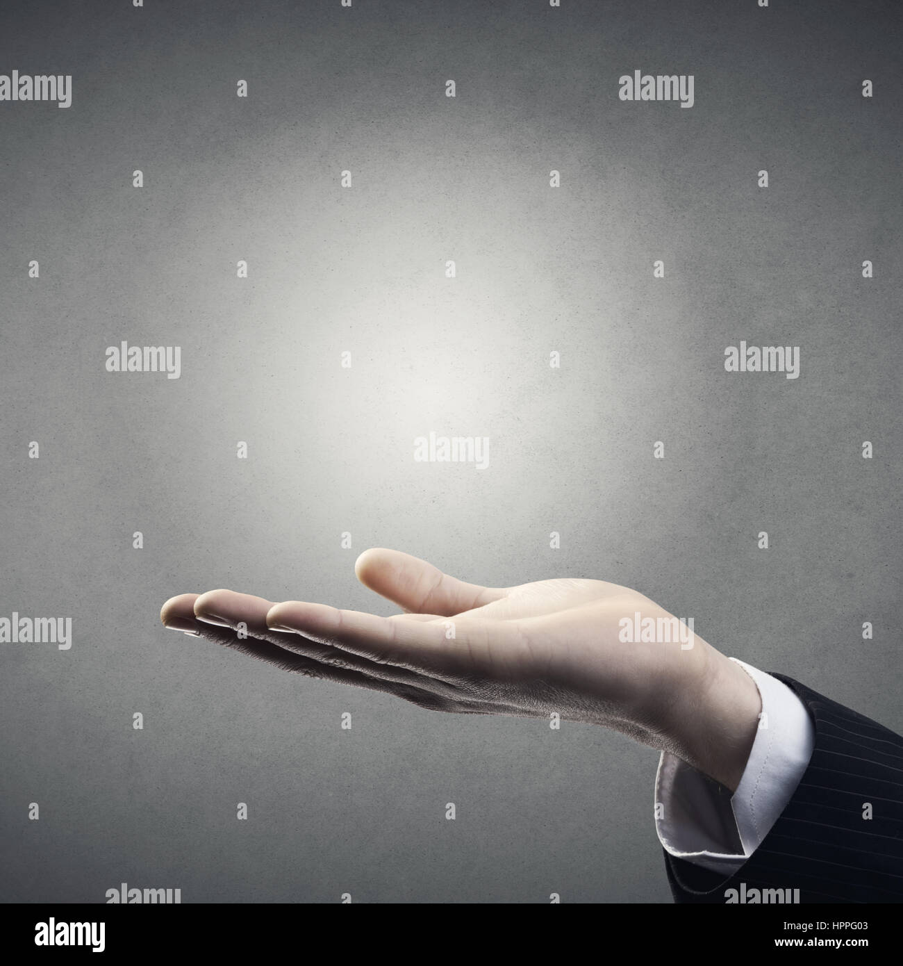 Open palm hand formal suit hi-res stock photography and images - Alamy