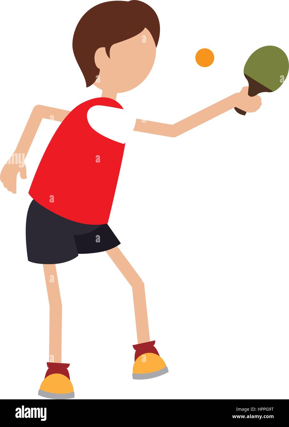 Young table tennis player Stock Vector Images - Alamy