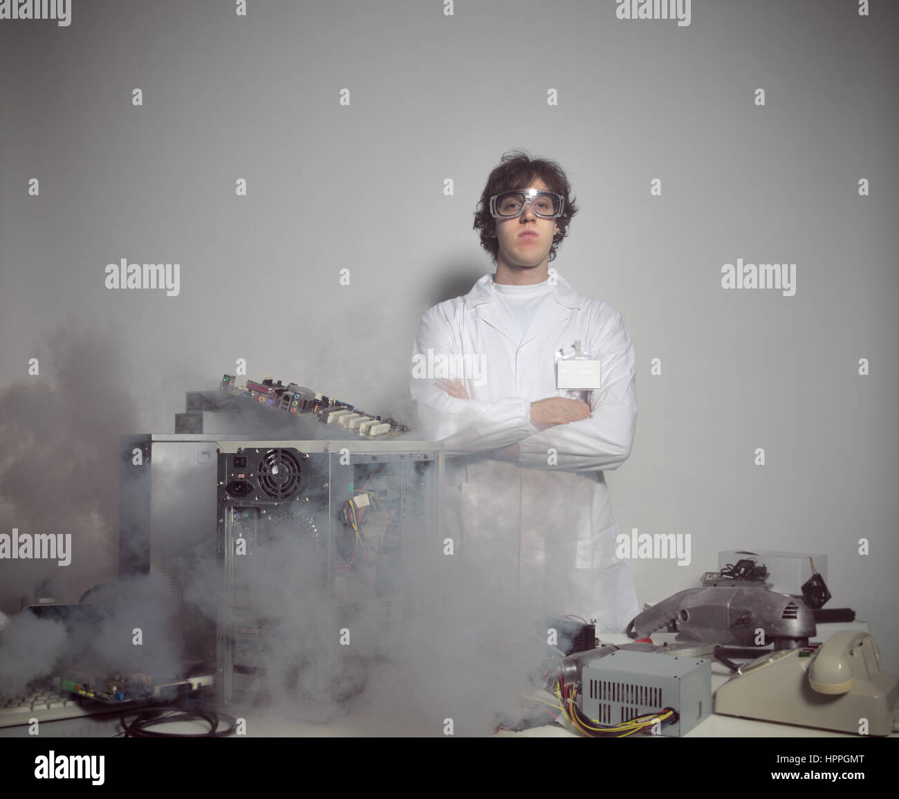 Disaster destroyed computer hi-res stock photography and images - Alamy