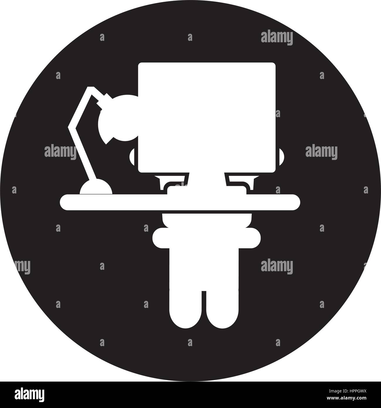 computer desktop workplace icon Stock Vector Image & Art - Alamy