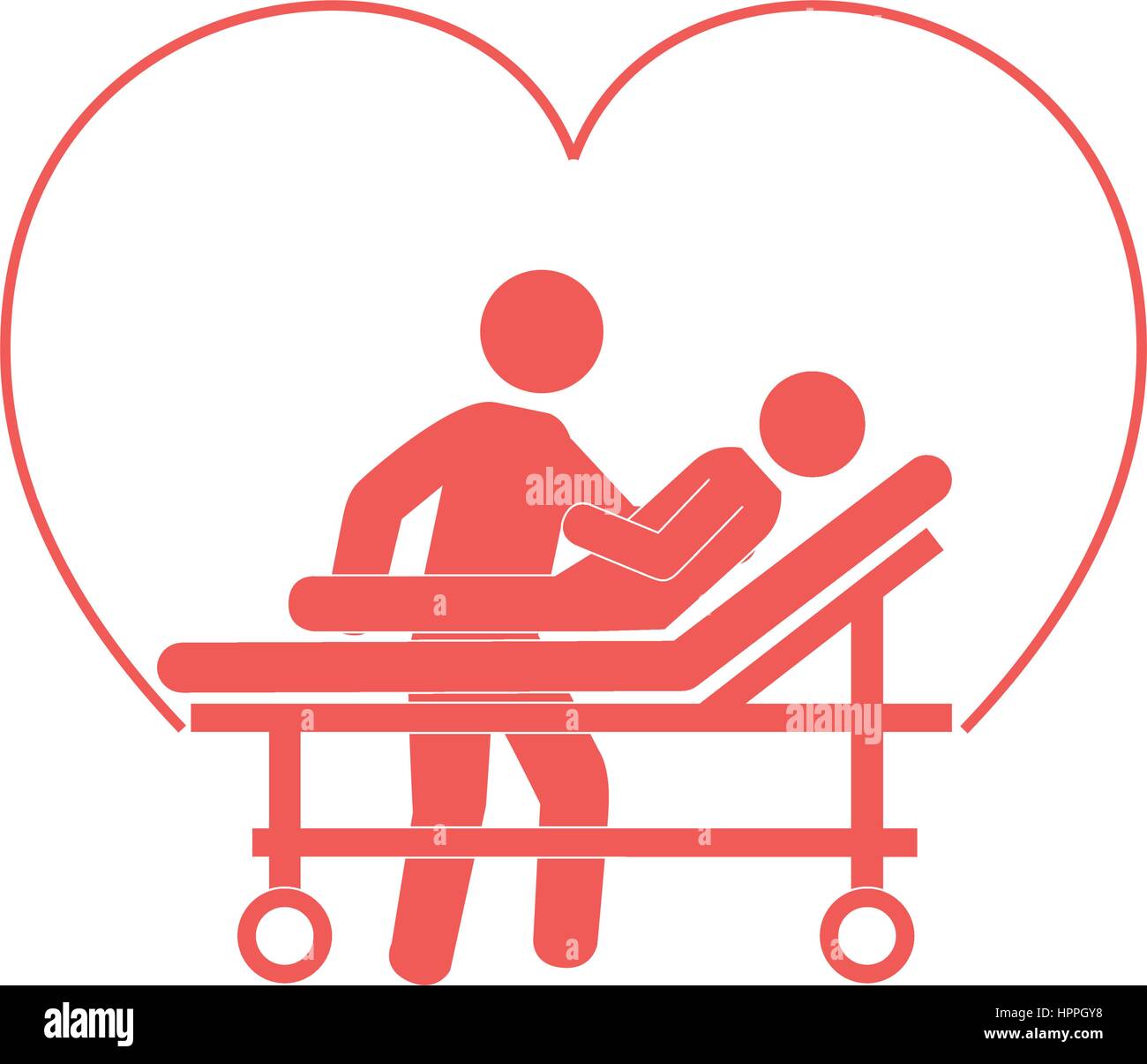 Bed wheels medical healthcare Stock Vector Images - Alamy