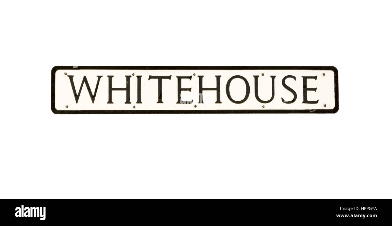 A cut out of place name sign - Whitehouse Stock Photo - Alamy
