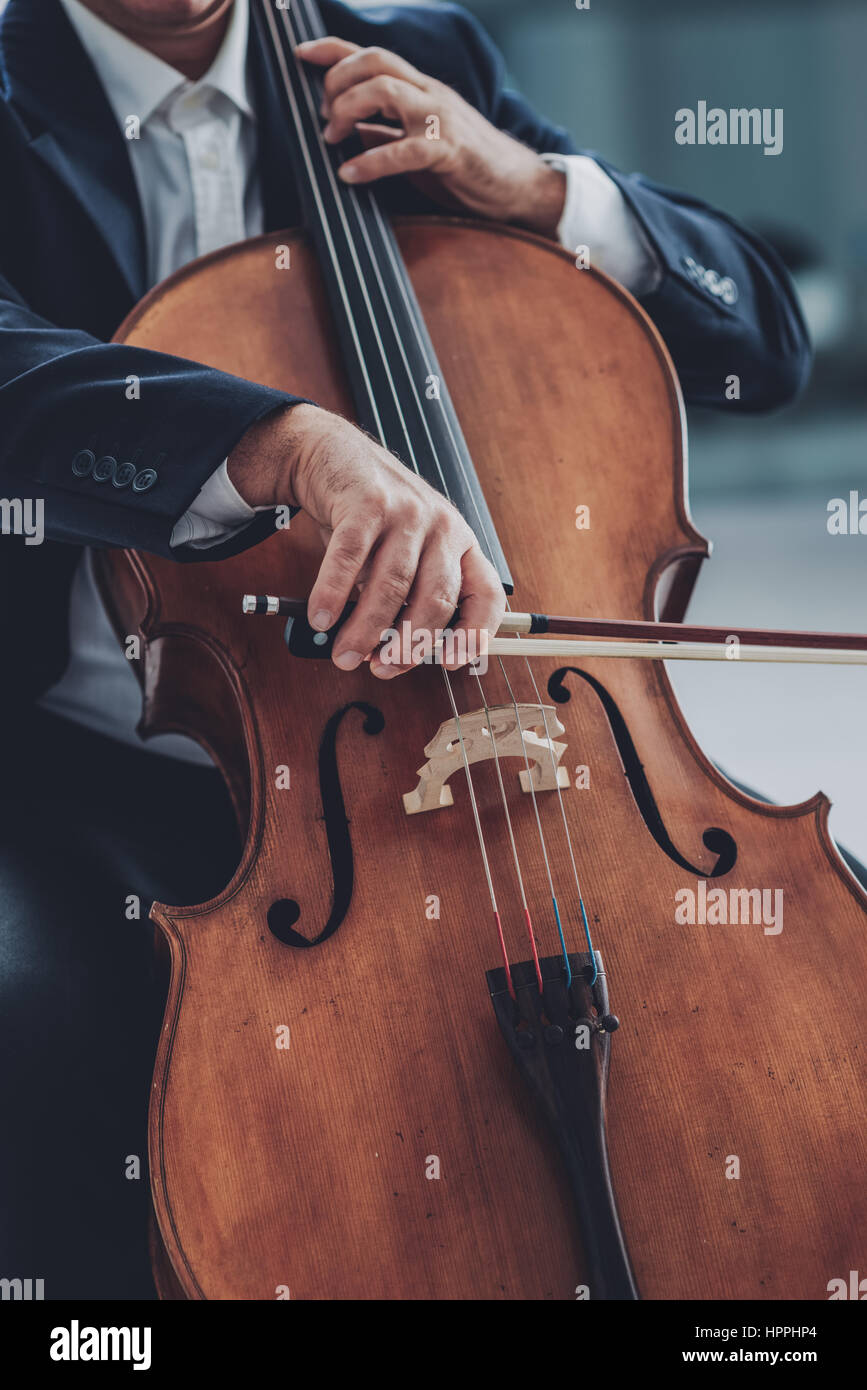 Hands Playing Cello